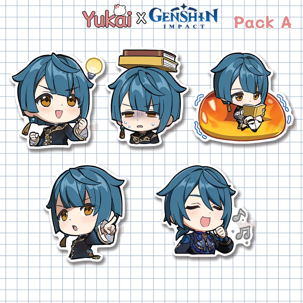 Jual Stiker Pack Xingqiu Genshin Impact Premium, Sticker Anime ...