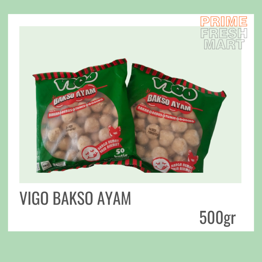 Jual Vigo Bakso Ayam 500 gr Cocok Untuk Bakar, Goreng, Kuah | Shopee ...