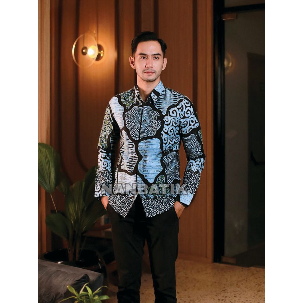 Jual BAJU KEMEJA BATIK PRIA LENGAN PANJANG SIZE M L XL XXL BSWART WARNA ...