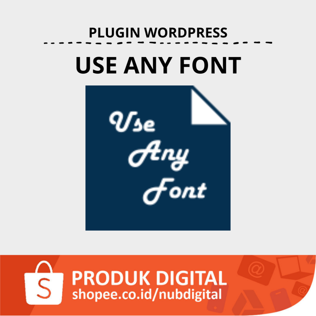 Jual Use Any Font Pro Plugin Wordpress Tools Website Nubdigital | Shopee Indonesia
