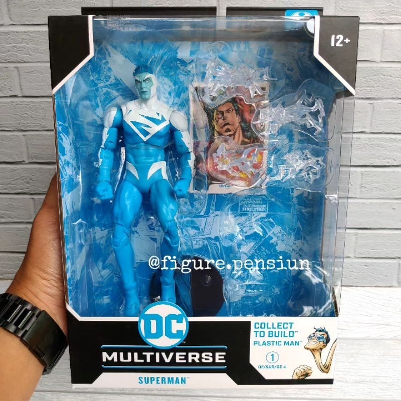 Jual DC MULTIVERSE MCFARLANE JLA SUPERMAN BLUE ELECTRIC BUILD PLASTIC ...