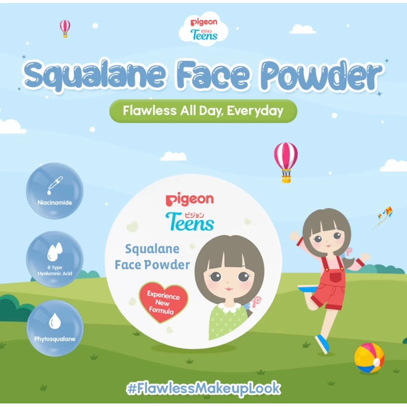 Jual PIGEON TEENS Squalene Face Powder || PIGEON Teens Face Powder 12gr ...