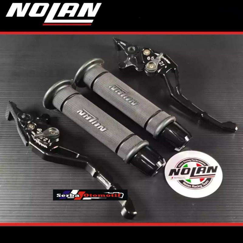 Jual Handgrip Nolan Original + Jalu Stang CNC + Handle Rem Stelan CNC ...