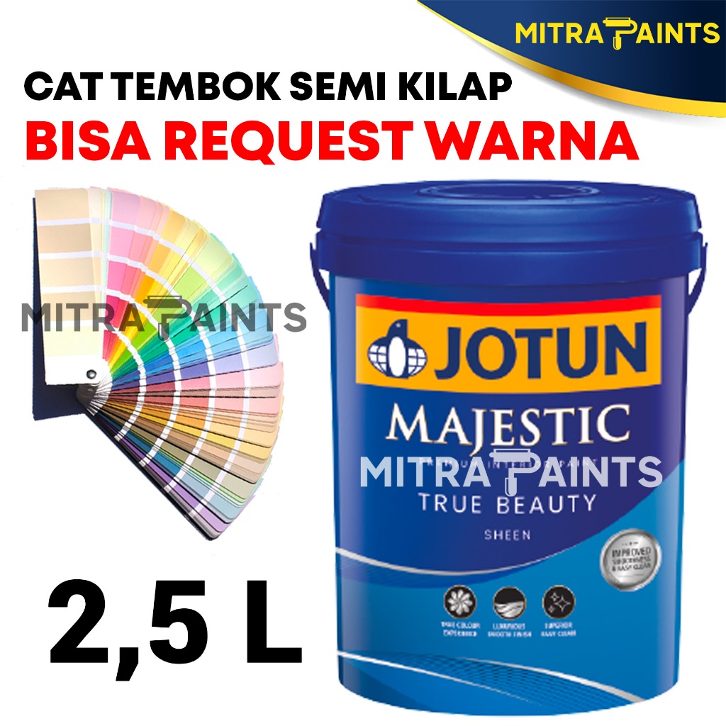 Jual CUSTOM CAT TEMBOK INTERIOR JOTUN MAJESTIC TRUE BEAUTY SHEEN 2,5 ...