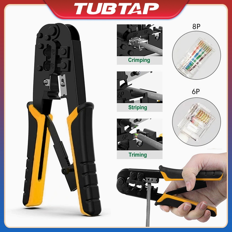 Jual TUBTAP Tang Crimping Tools RJ45 RJ11 RJ12 LAN Network Tang ...