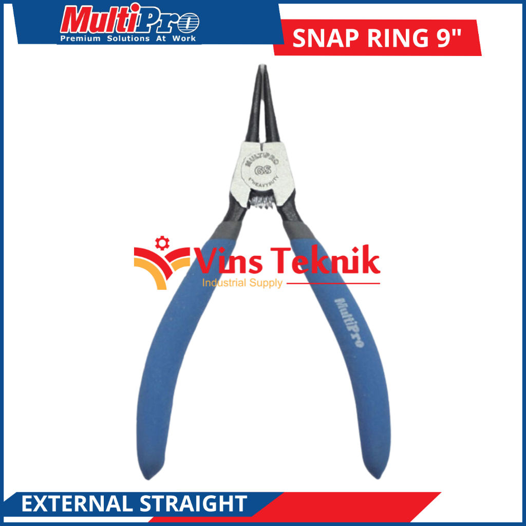 Jual Tang Snap Ring Pliers 9" EXTERNAL STRAIGHT 9 INCH MULTIPRO ...