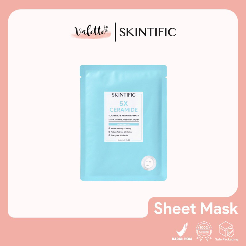 Jual SKINTIFIC 5X Ceramide Soothing Sheet Mask | Shopee Indonesia