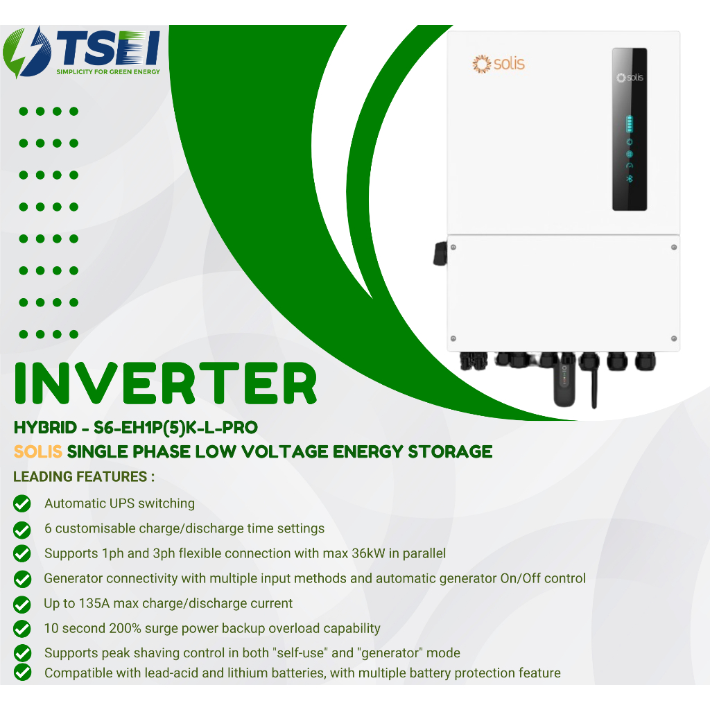 Jual INVERTER HYBRID-PANEL SURYA-SOLIS-S6-EH1P [5 KW] - K - L - PRO | Shopee Indonesia
