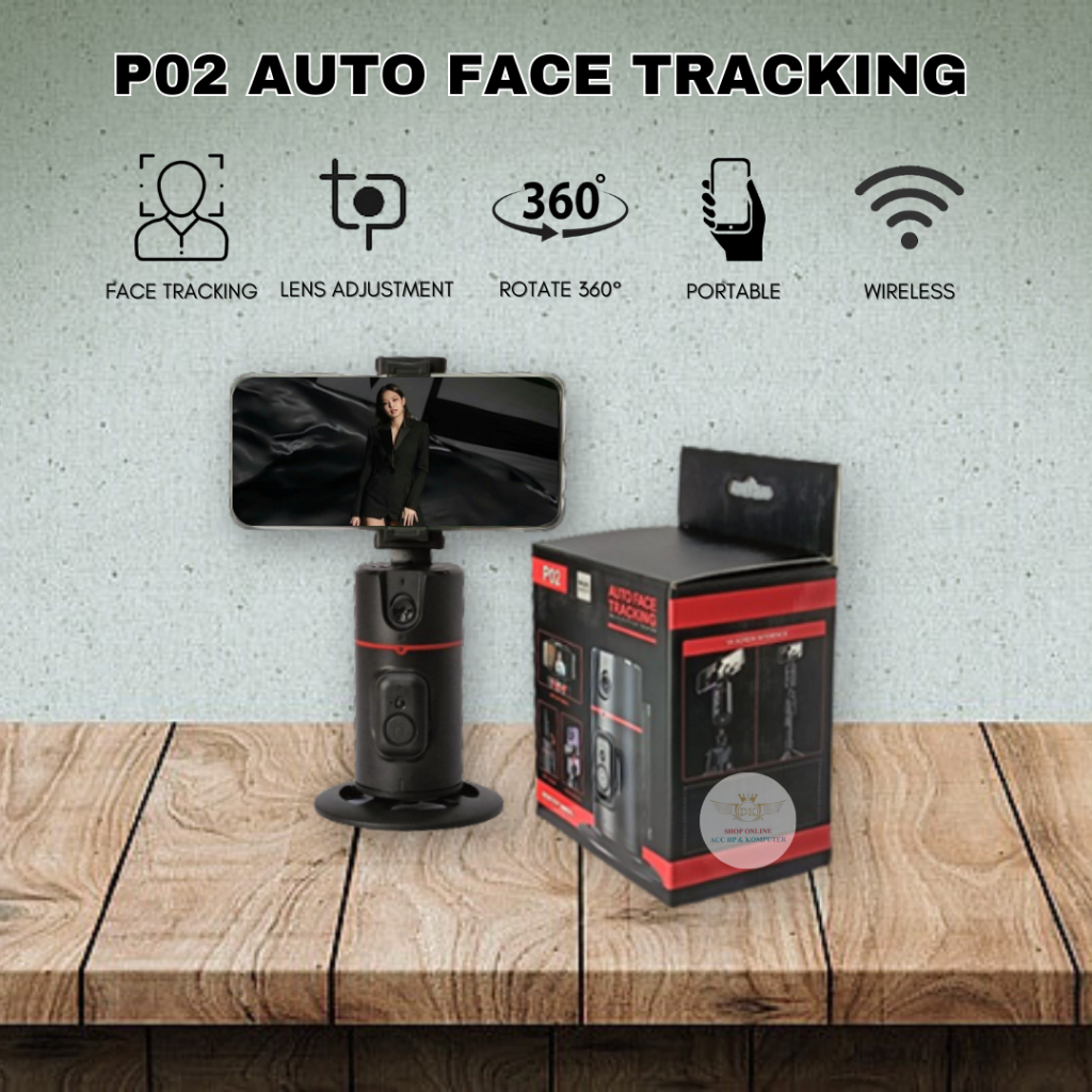 Jual Gimbal Stabilizer Handphone Auto Balance 360°AI Face Tracking Gesture Control P02 Tripod ...