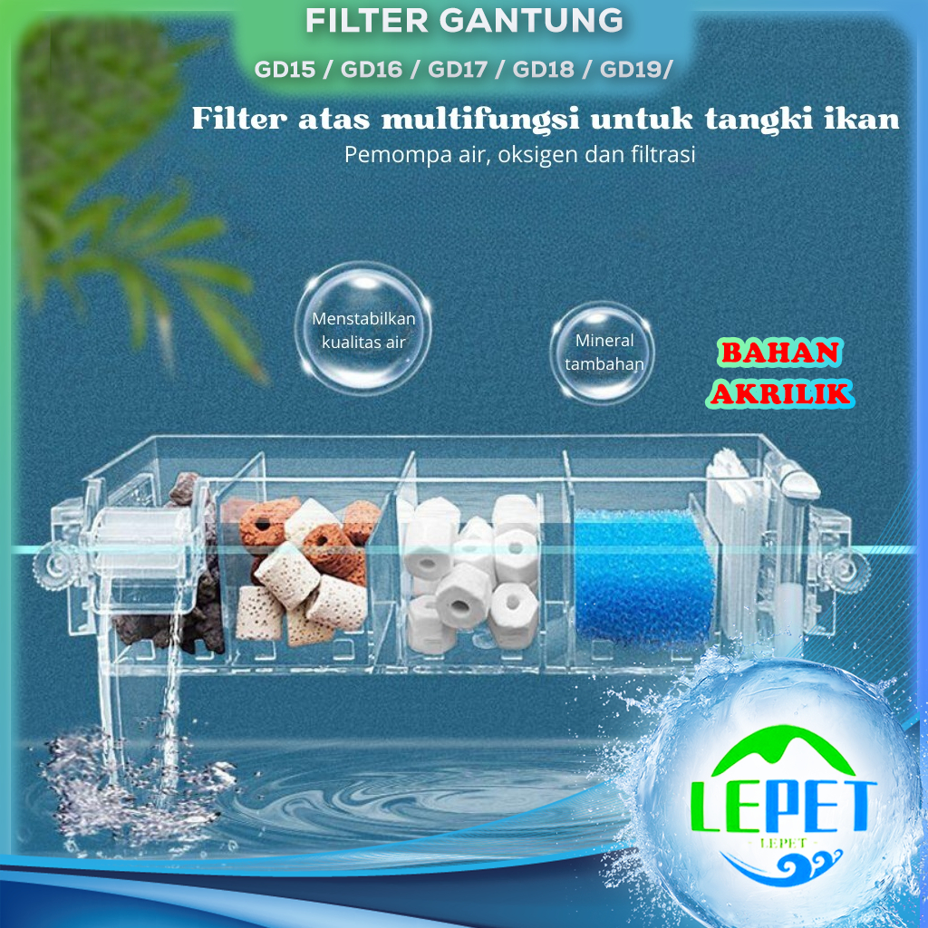 Jual LEPET Hanging / GD15 / GD16 / GD17 / GD18 / GD19/ Hang on Filter ...