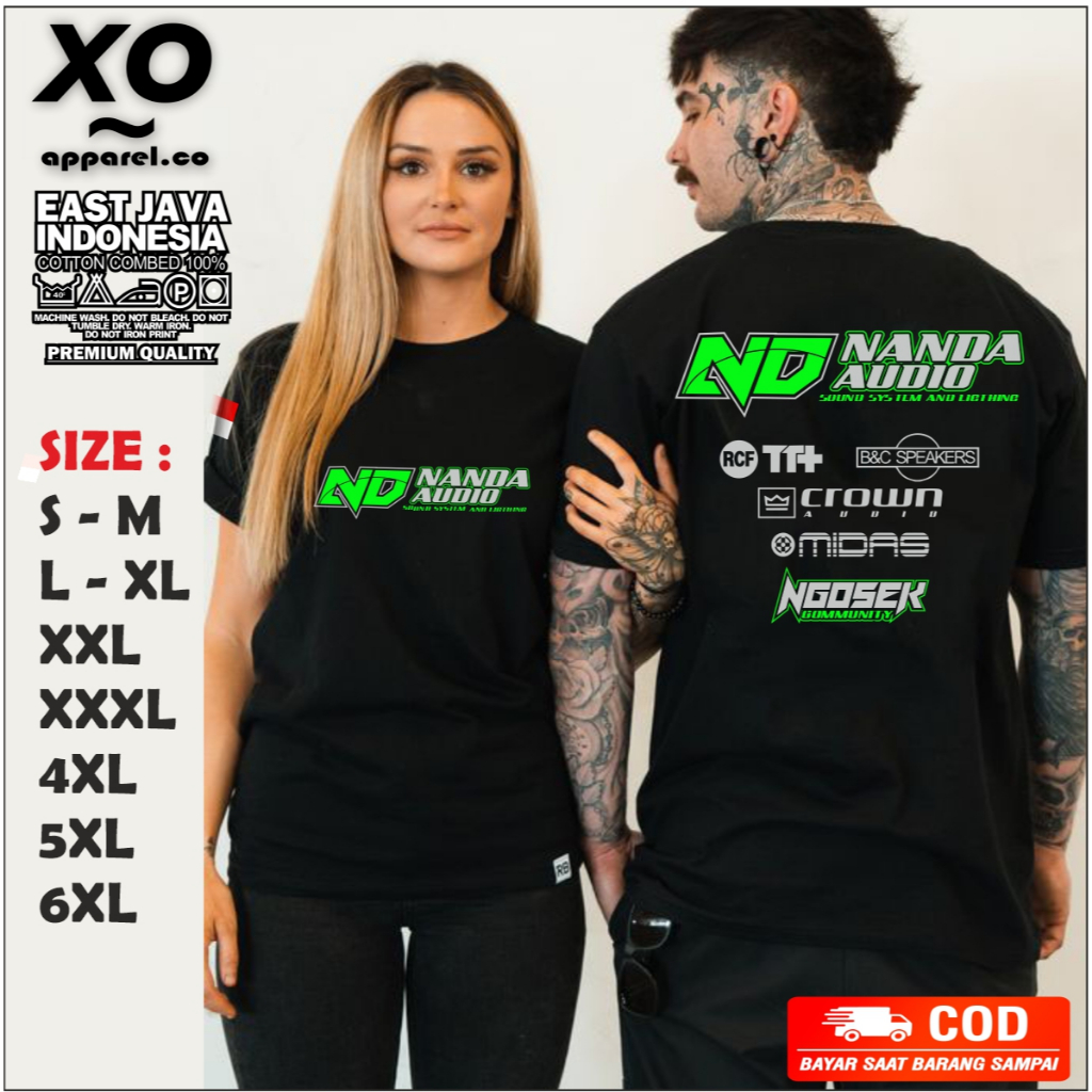 Jual baju kaos NANDA AUDIO music sound system terbaru bahan adem big ...