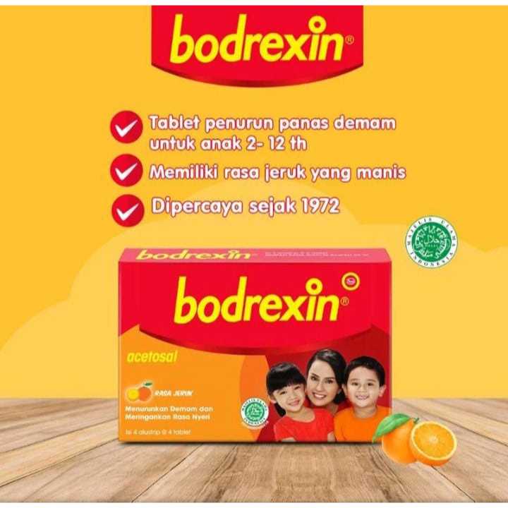 Jual BODREXIN ANAK TABLET 1 BOX ISI 4 STRIP - ED 01/2026 | Shopee Indonesia