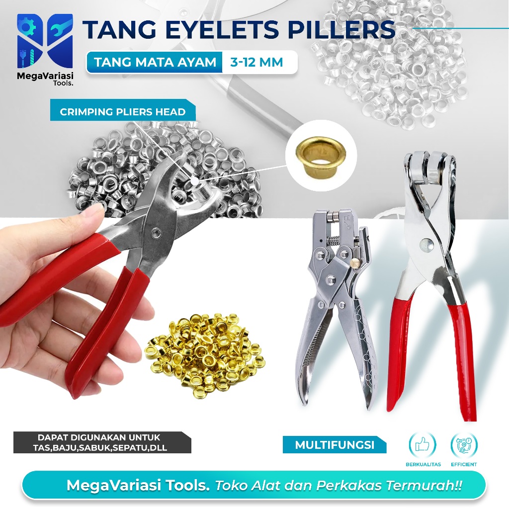 Jual Tang Mata Ayam Eyelet / Mata Itik 3 mm s/d 5 mm Bagus Berkualitas ...