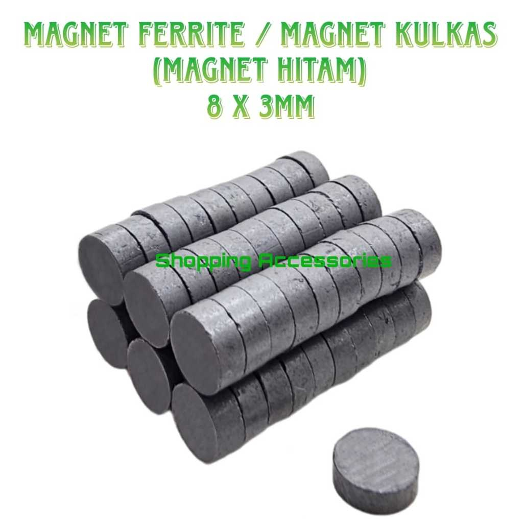 Jual Magnet Kulkas Ukuran 8X3mm Magnet HITAM Magnet FERRITE -1pcs ...