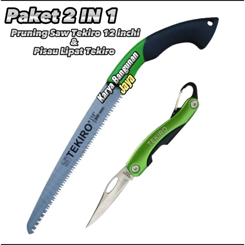 Jual Tekiro Paket 2 in 1 Pruning Saw Tekiro 12 inchi + Pisau Lipat GT ...