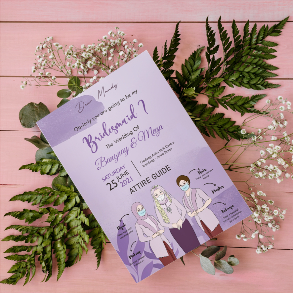 Jual Undangan Bridesmaid UB-022 Mewah / Bridesmaid Card Custom Nama ...