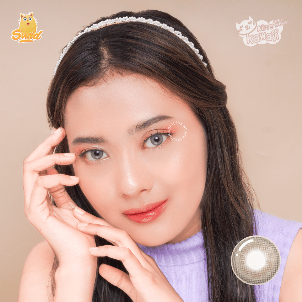 Jual Gray Mini Cemore 14.2mm Kitty Kawaii Softlens Normal Minus ...