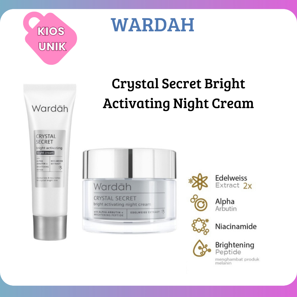 Jual Wardah Crystal Secret Bright Activating Night Cream | Shopee Indonesia