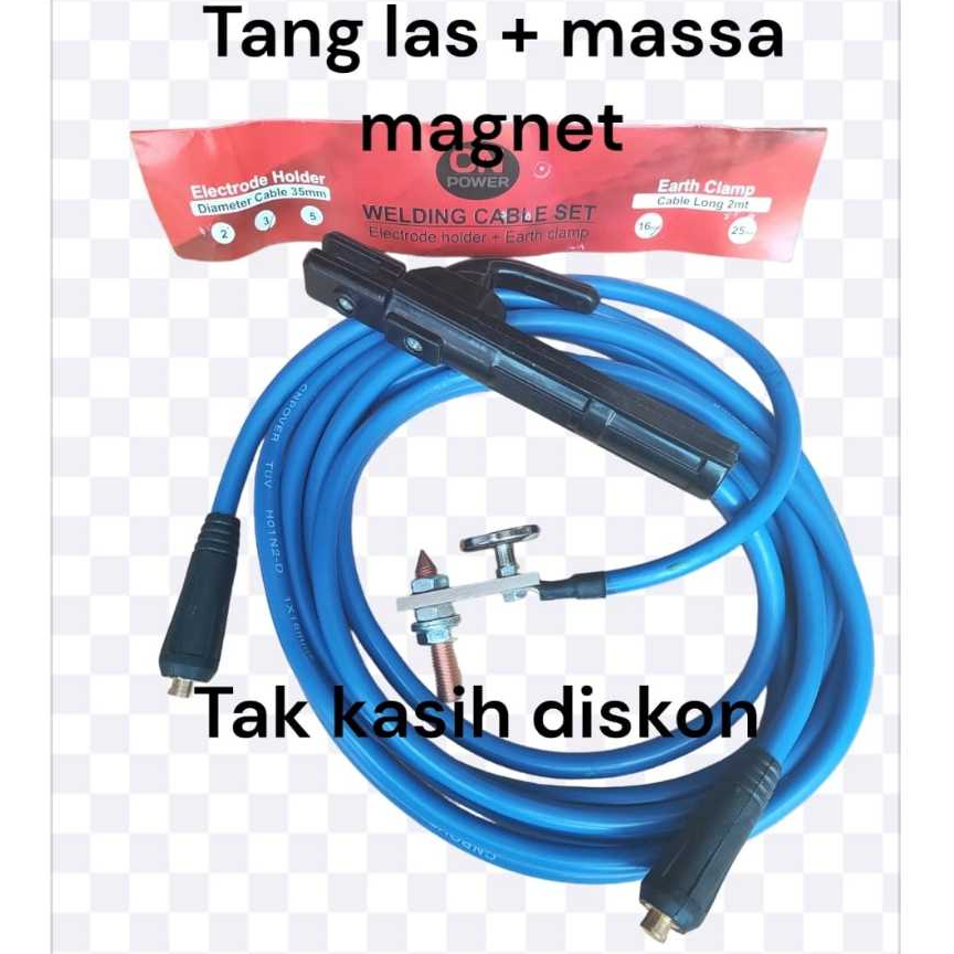Jual PAKET SET tang las & tang masa & kabel magnet 3METER 5METER CN ...