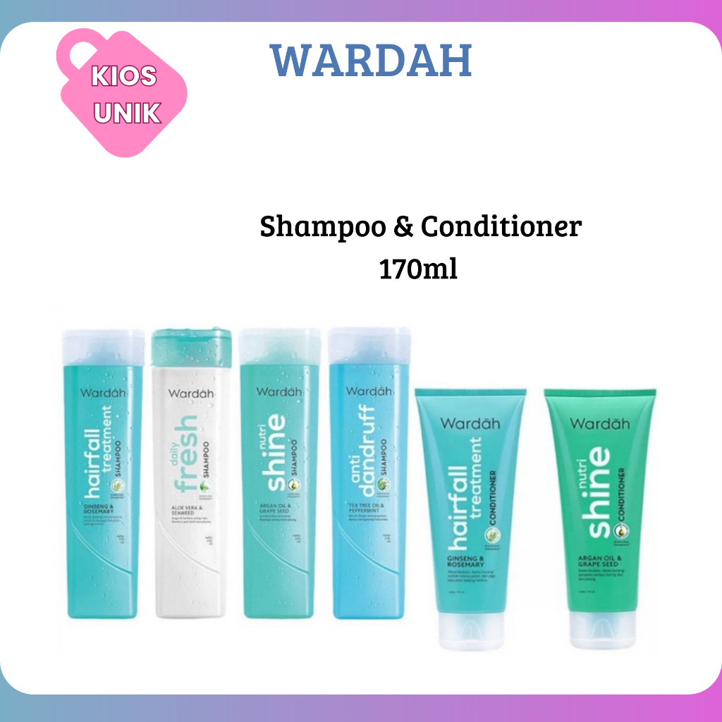 Jual Wardah Shampoo & Conditioner 170ml | Hairfall Treatment | Nutri ...