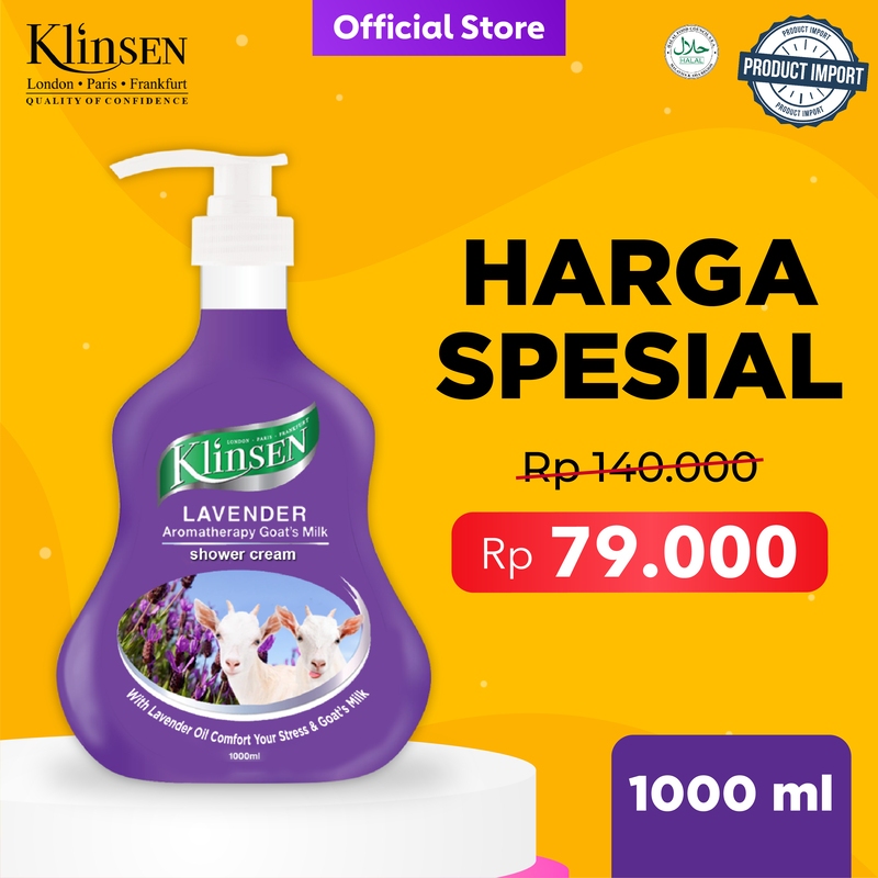 Jual Sabun Mandi Cair Klinsen Shower Cream Aromatherapy Lavender Goat's ...