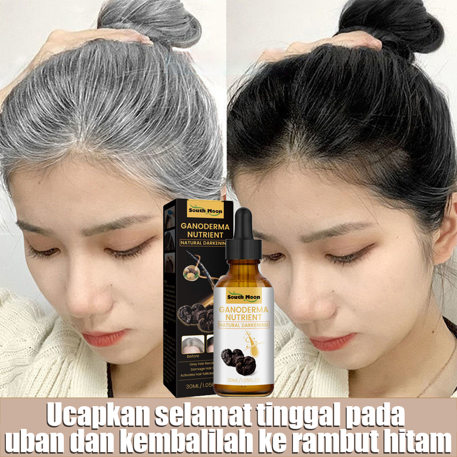 Jual Serum penghitam rambut Serum uban Semir rambut hitam Ganoderma Nutrient Serum Serum ...