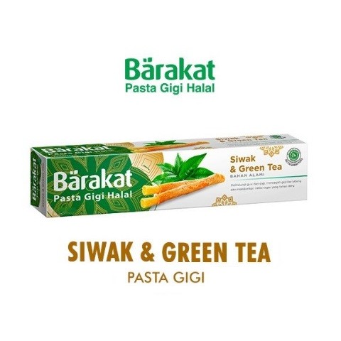 Jual BARAKAT Pasta Gigi Halal Siwak & Green Tea 75+15 gr | Shopee Indonesia