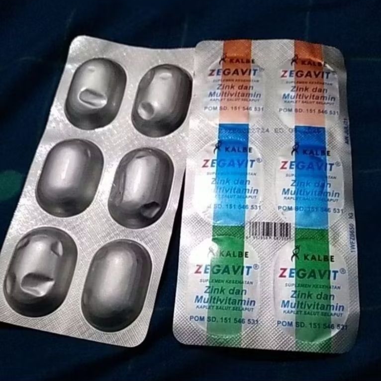 Jual ZEGAVIT STRIP ISI 6 KAPLET MULTIVITAMIN & ZINK | Shopee Indonesia
