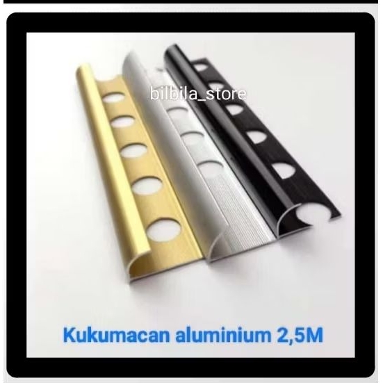 Jual Kuku macan aluminium 2,5m/ tile trim/ kuku macan stainless/ kuku ...
