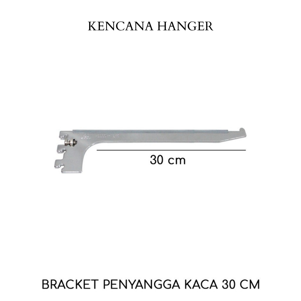 Jual Bracket Kaca Stainless (30cm) (Import) | Braket Daun Penyangga Rak ...