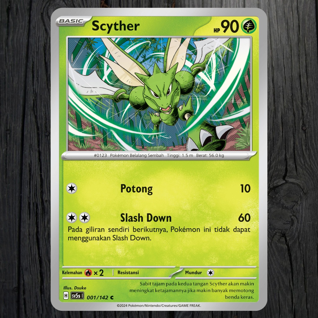 Jual Scyther - Pokemon No #0123 Gen1 - DAUN - 001/142 sv5s Paradoks ...