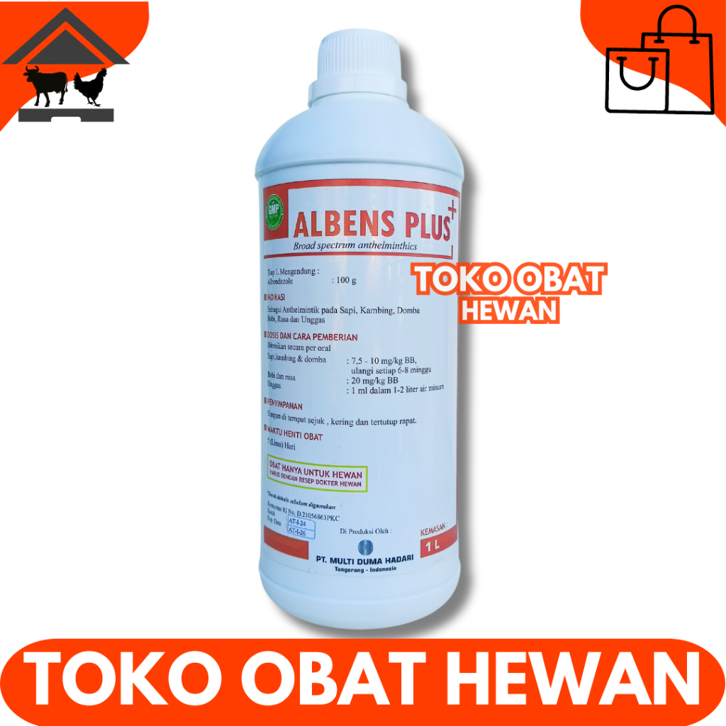 Jual ALBENS PLUS 1 LITER - Obat Cacing Sapi Cair - Obat Cacing Minum ...