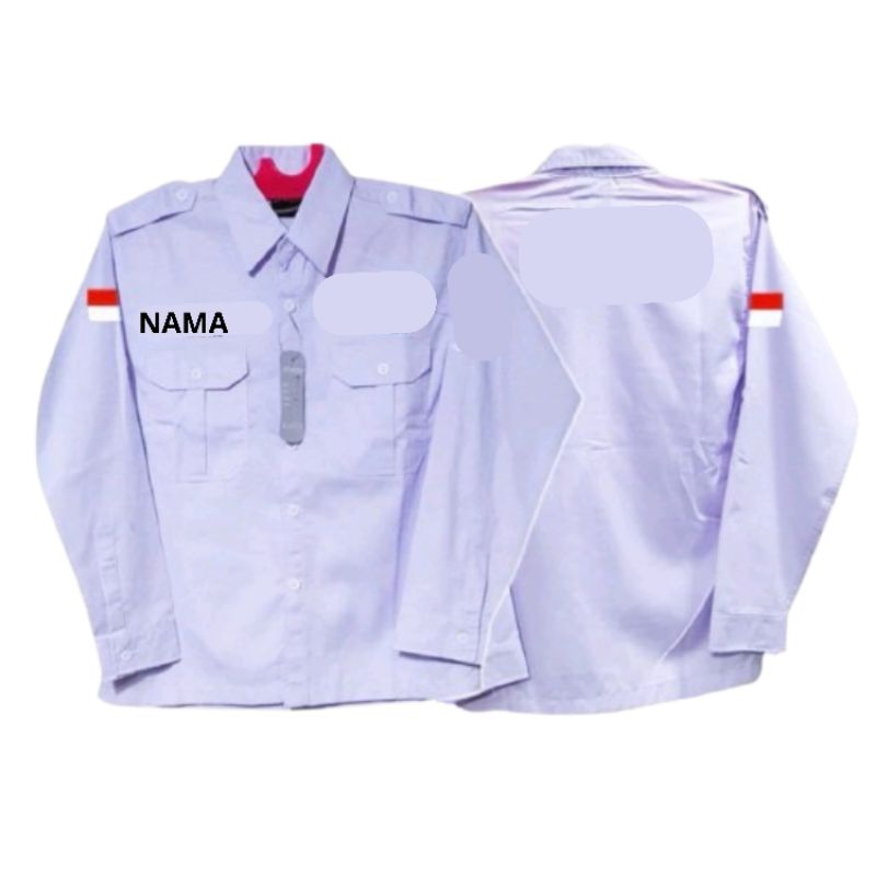 Jual Kemeja BENDERA MERAH PUTIH & NAMA / seragam bendera + nama/ PDH ...