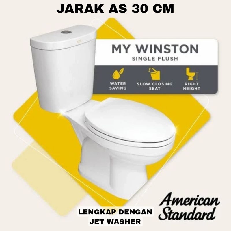 Jual CLOSET DUDUK AMERICAN STANDARD MY WINSTON SINGLE FLUSH SOFT CLOSE ...