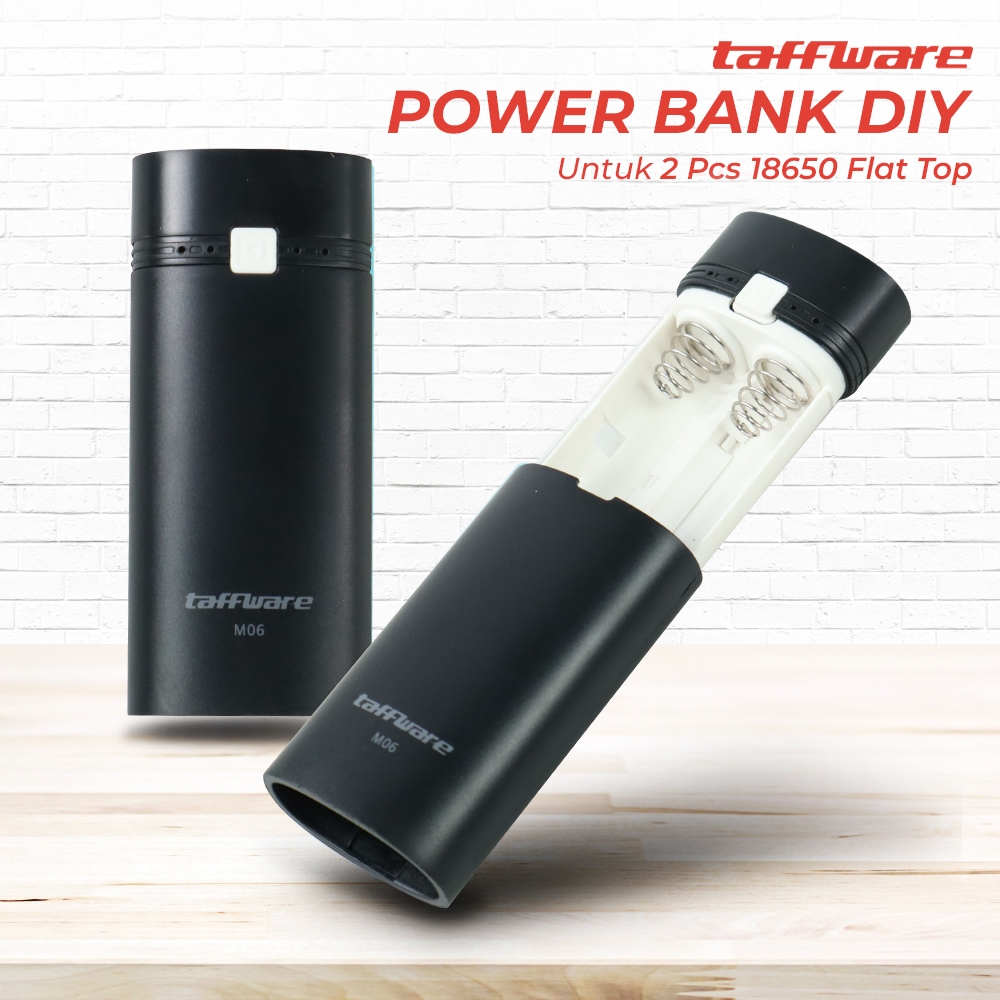 Jual Taffware Powerbank Portable DIY untuk 2 PCS 18650 Flat Top Fast ...