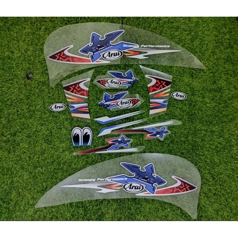 Jual Striping Sticker Scoopy transparan design costume motif arai ...