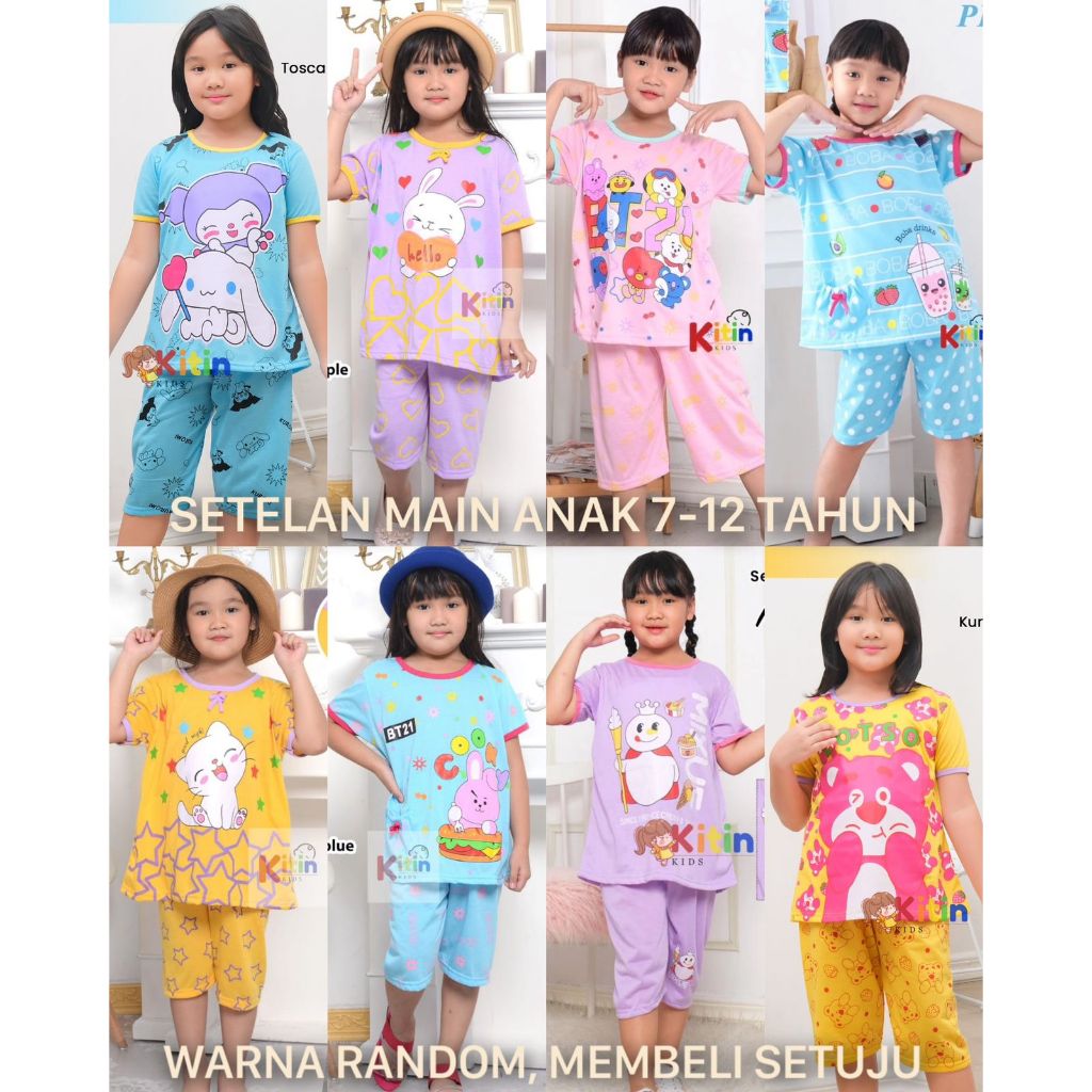 Jual FN - SETELAN BAJU MAIN DAN HARIAN ANAK CEWEK/PEREMPUAN JUMBO 7-12 ...