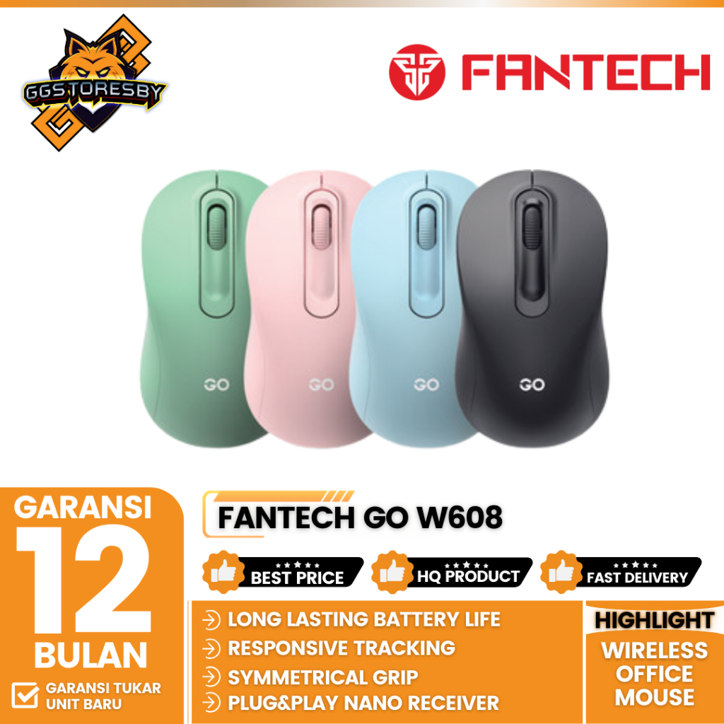 Jual FANTECH GO W608 OFFICE WIRELESS Mouse | Shopee Indonesia