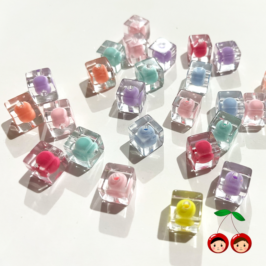 Jual Manik Kotak Akrilik Clear Isi Warna (10pcs) | Shopee Indonesia