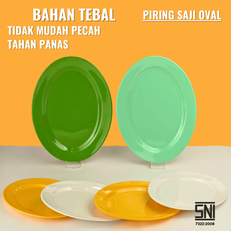 Jual Piring Oval Melamin Asli /Tebal 9 12 inch/ Piring Saji /Piring ...