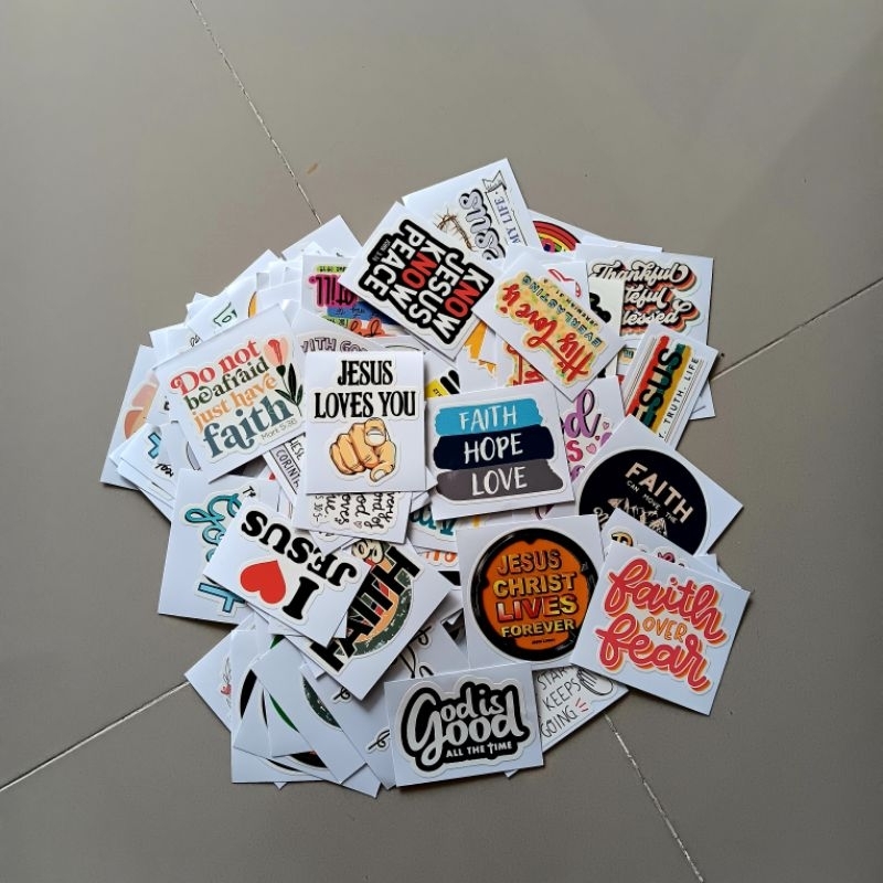 Jual Stiker Rohani Kristen_Grosir isi 50 lbr sticker | Shopee Indonesia