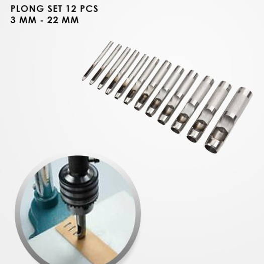 Jual Carrson Hollow Punchset 12pcs/Plong Set Alat Pembolong Karet Dan ...