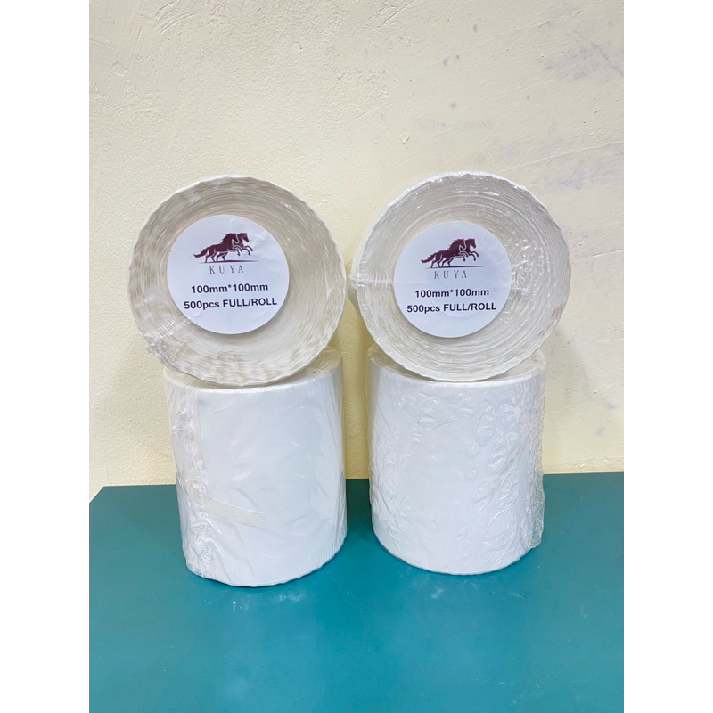 Jual Label thermal kuya roll 100mm x 150mm x 500pcs alas kertas ...