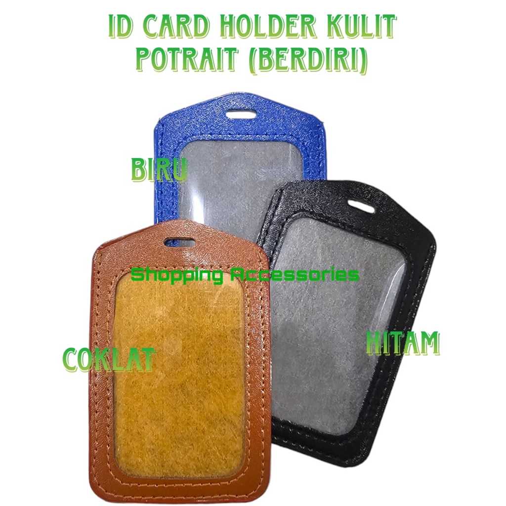 Jual Case ID Bahan Kulit Sintetis Posisi BERDIRI / Casing ID Card Kulit ...