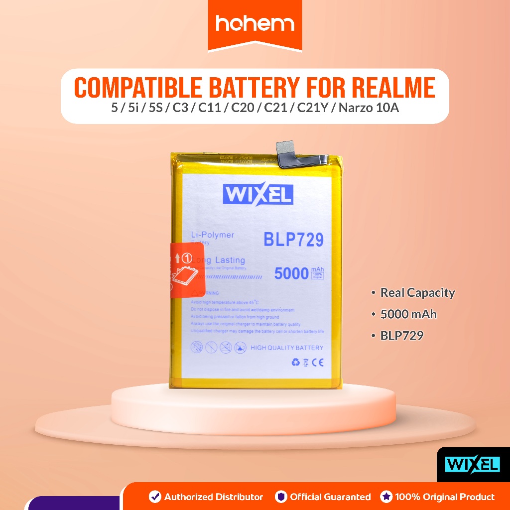 Jual WIXEL ORIGINAL Baterai BLP729 Realme C3 5 5i 5S C11 C20 C21 C21Y ...