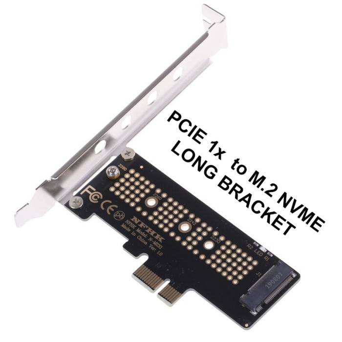 Jual Adapter M.2 NVME to pcie x1 long bracket ssd converter HUB PCI-E ...