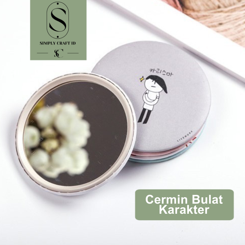 Jual Simply Craft ID - Cermin Bulat Karakter Kaca Cermin Make Up Mini ...