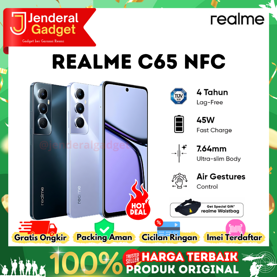 Jual Realme C65 NFC 8/256GB resmi | Shopee Indonesia