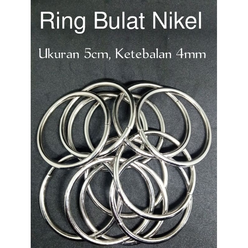 Jual Ring Bulat Nikel Ukuran 5cm, Ketebalan 4mm ( harga untuk 1 lusin ...