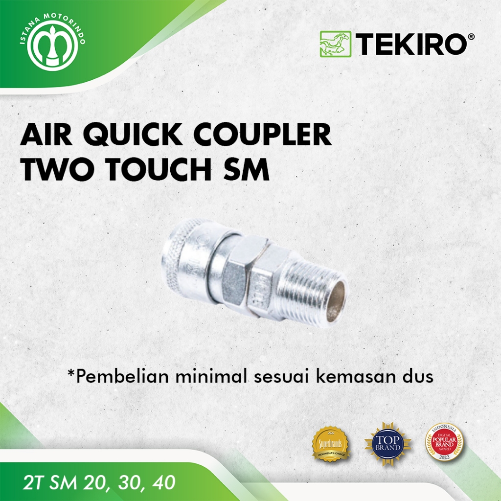 Jual Coupler Angin Quick Coupler 20, 30, 40 SM Dua Langkah TEKIRO (1 ...